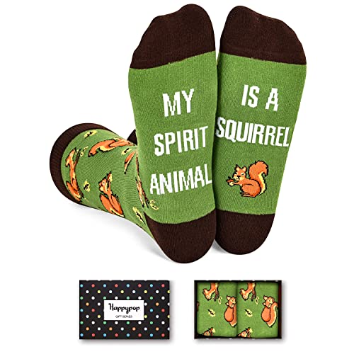 Gender-Neutral Squirrel Gifts, Unisex Squirrel Socks for Women and Men – Happypop