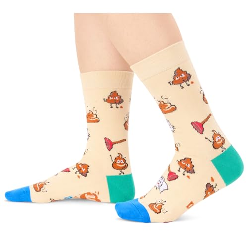 Crazy Poo Unisex Adult's Pink Crew Socks Gifts – Happypop