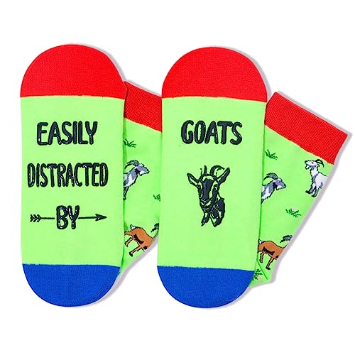 Cute Goat Unisex Green Crew Socks – Happypop