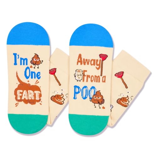 Crazy Poo Unisex Adult's Pink Crew Socks Gifts – Happypop