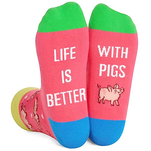 One-Size-Fits-All Pig Gifts, Unisex Pig Socks for Women and Men, Pig G ...