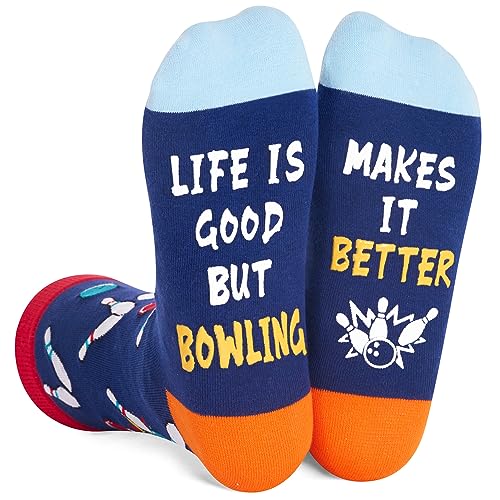 Funny Bowling Gifts for Bowling Lovers, Women Men Bowling Socks, Cute ...