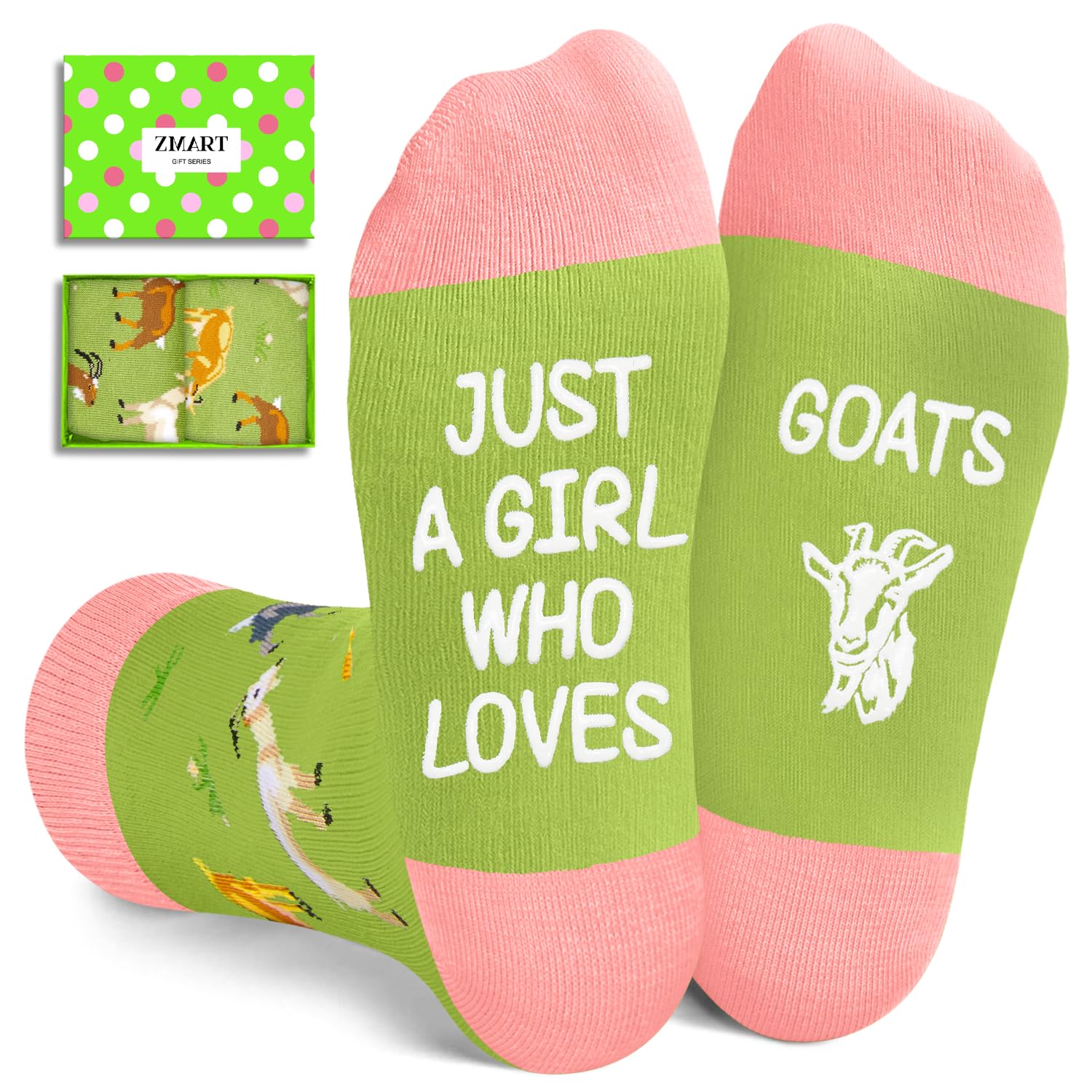 Funny Goat Gifts for Girls - Goat Socks for Goat Lovers Farm Animal So ...