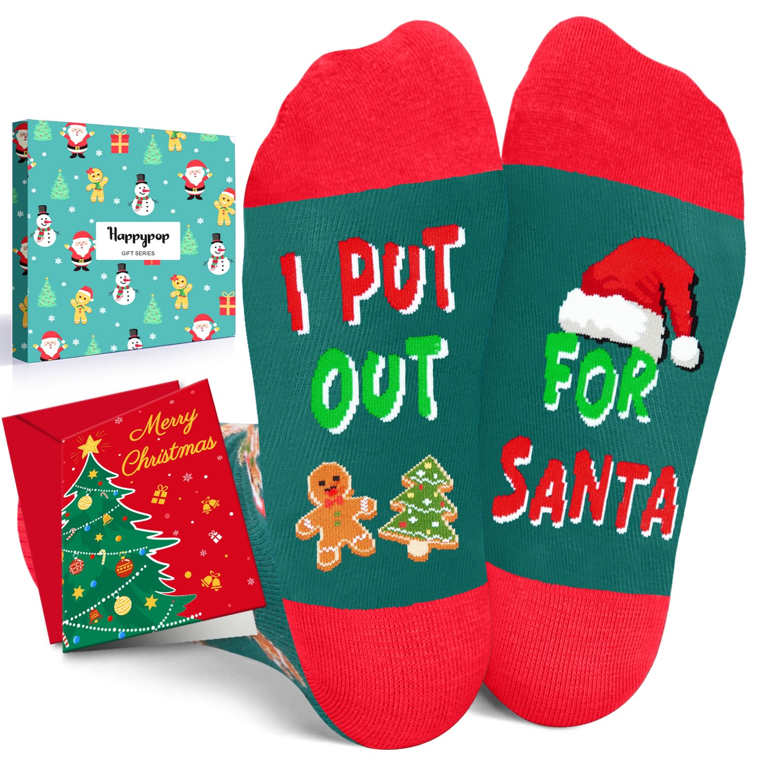 Christmas Socks for Boy Girls - Gingerbread Socks Cookie Gifts Stockin ...