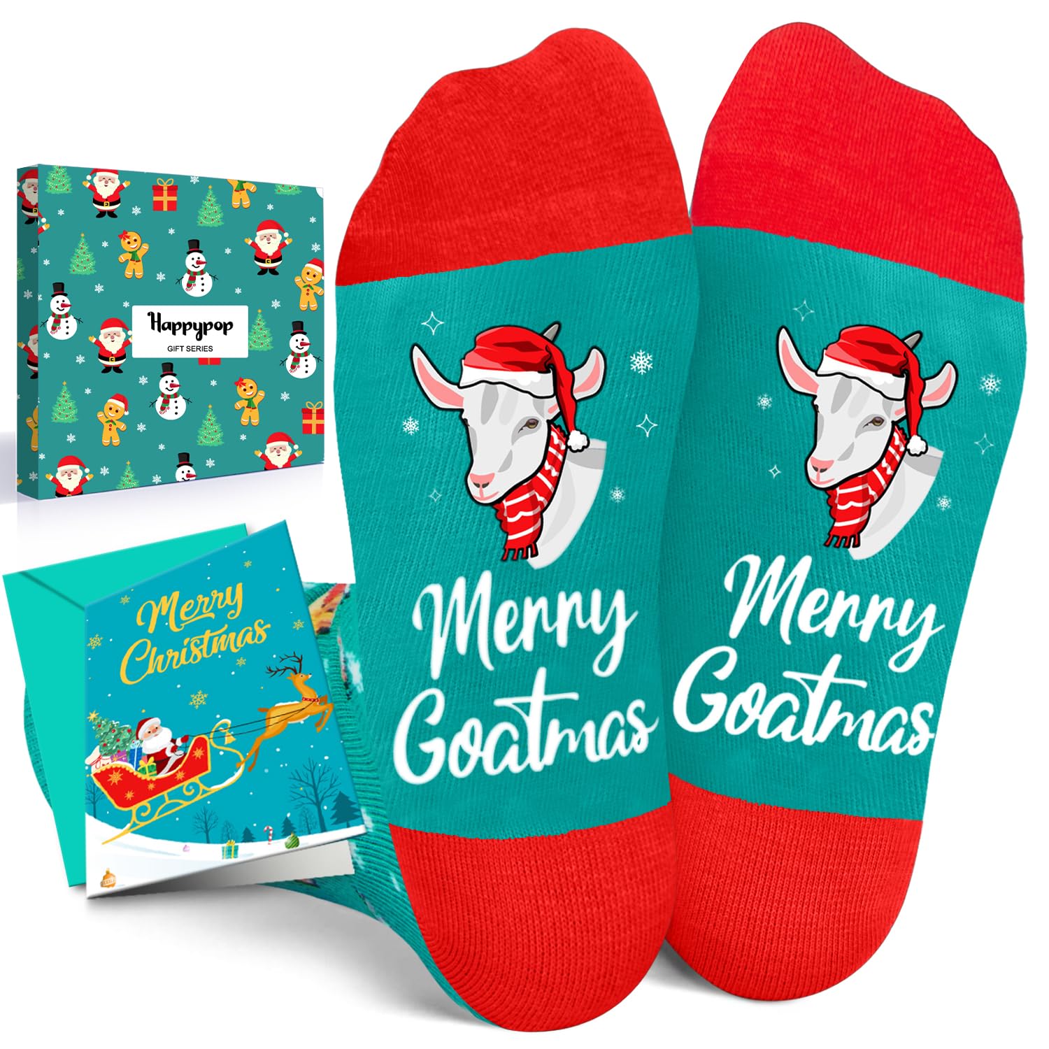 Christmas Gifts for Kids - Green Christmas Stockings Secret Santa Sock ...
