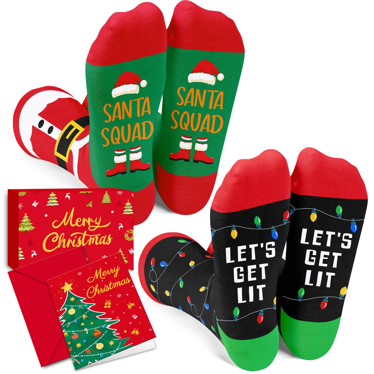 Christmas Gifts Stocking Socks for 4-6 Years Old Kids - Christmas Ligh ...