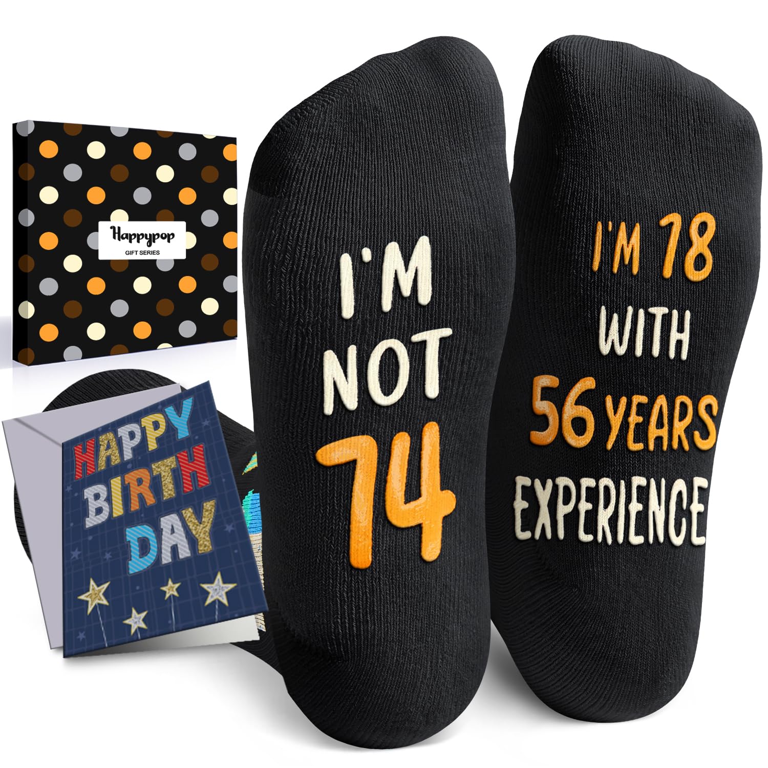74th Years Old Birthday Gifts for Men - Socks for 74 Year Olds, Gift I ...