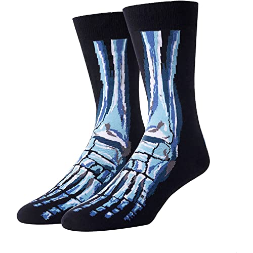 Skeleton Socks, Bone Socks, X-Ray Socks, Funny Halloween Socks for Men ...
