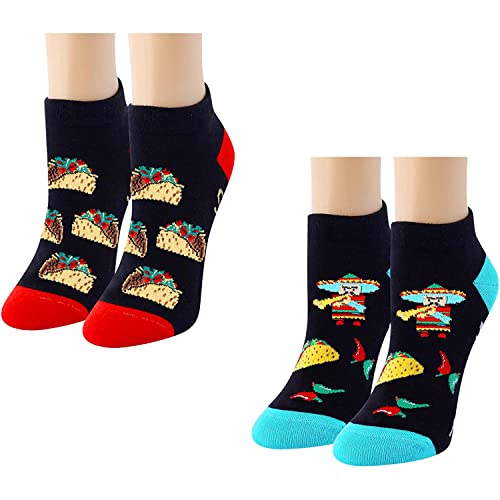 Women's Food Socks, Taco Socks, Mexican Theme Socks, Taco Gifts, Taco ...