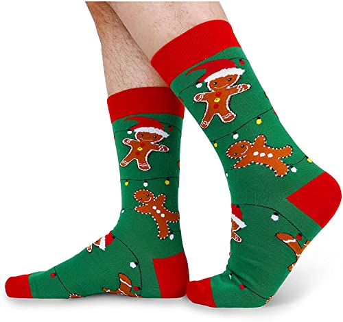 Funny Gingerbread Sloth Socks for Men, Stocking Stuffers, Novelty Chri ...