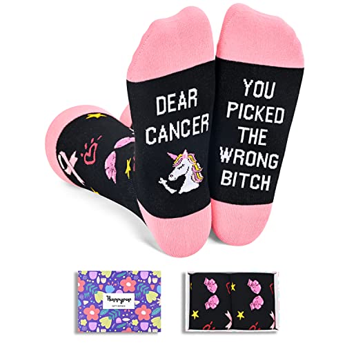 Unisex Breast Cancer Socks, Cancer Awareness Socks, Chemo Socks, Inspi ...
