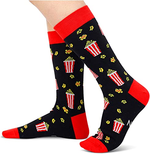 Funny Popcorn Socks for Men, Novelty Popcorn Gifts For Popcorn Lovers ...