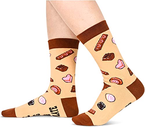 Unisex Chocolate Socks, Chocolate Lover Gift, Funny Food Socks, Novelt ...