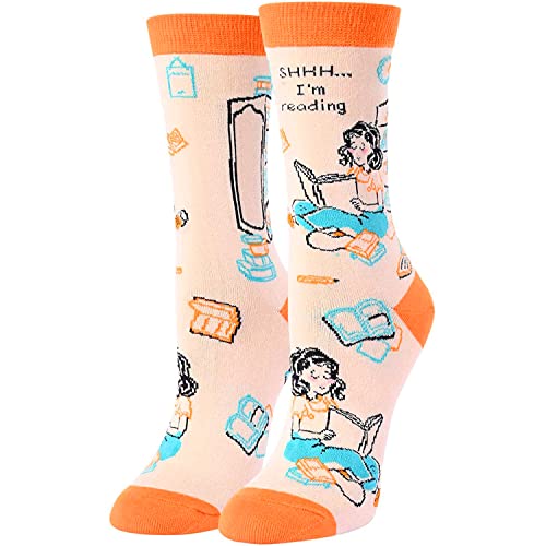 Reading Gifts, Funny Socks for Women, Cool Book Socks, Silly Socks, En ...