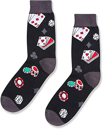 Men's Poker Socks, Playing Cards Socks, Poker Gifts, Casino Gifts for ...