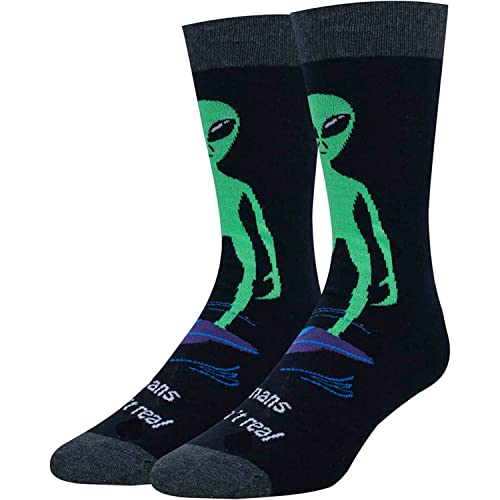 Alien Print Crew Socks for Men, Funky Socks, Funny Socks for Men, Alie ...