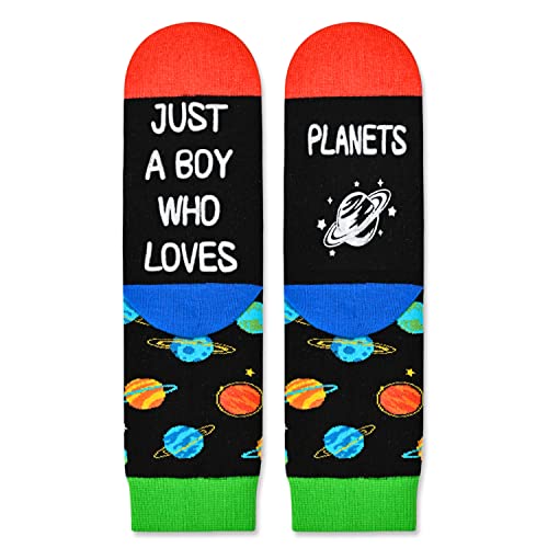 Crazy Space Socks for Kids, Silly Funny Novelty Boys Socks, Planet Soc ...