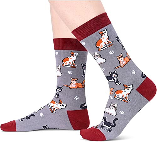 Funny Cat Gifts for Cat Lovers Cat Lover Gifts, Novelty Cat Socks Craz ...