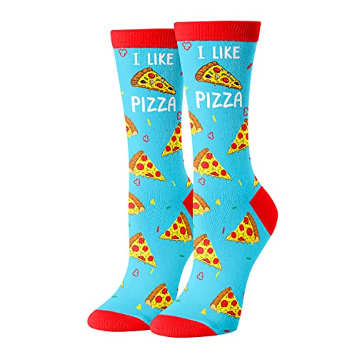 Women's Pizza Socks, Pizza Lover Gift, Funny Food Socks, Novelty Pizza ...