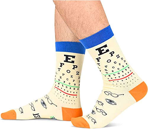 Unisex Optometry Socks, Eye Chart Socks, Eye Doctor Socks, Unique Opto ...