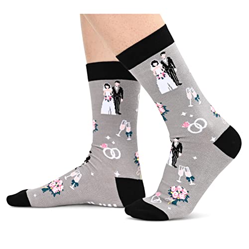 Novelty Wedding Socks for Bride and Groom, Funny Gifts for Bride and G – Happypop