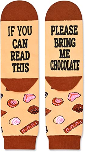 Unisex Chocolate Socks, Chocolate Lover Gift, Funny Food Socks, Novelt ...