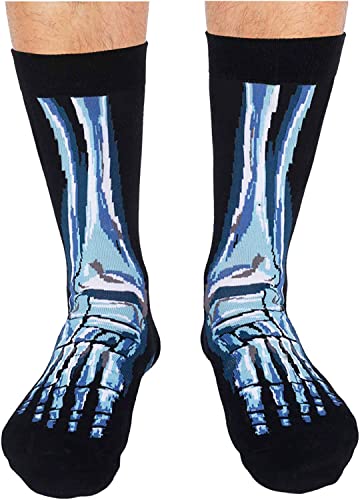 Skeleton Socks, Bone Socks, X-Ray Socks, Funny Halloween Socks for Men ...