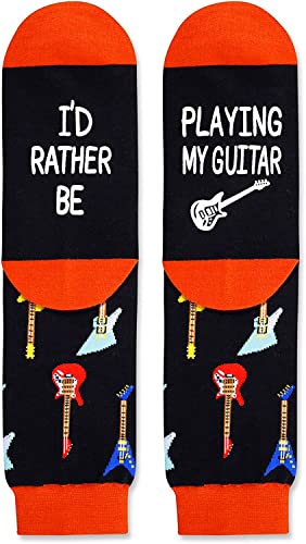 Guitar Gifts for Men Women, Funny Socks Guitar Lovers Gifts, Heavy Met ...