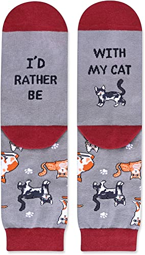 Funny Cat Gifts for Cat Lovers Cat Lover Gifts, Novelty Cat Socks Craz ...