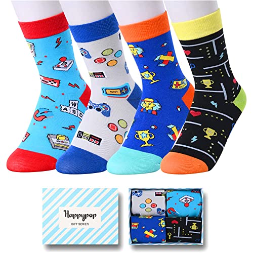 Boys Gaming Socks for 4-7 Years Old, Kids Game Socks, Game Gifts For B ...
