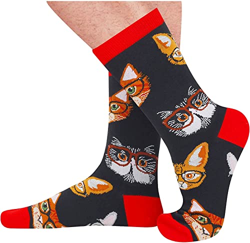 Cats Cute Funny Socks,Cat Gifts for Cat Lovers,Cat Mom Dad Gift, Funny ...