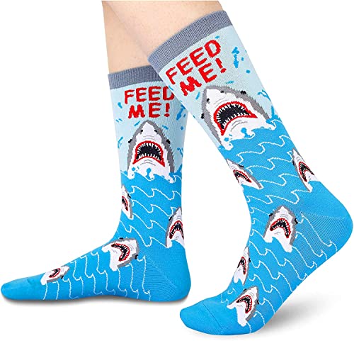 Unique Shark Gifts for Women Silly & Fun Shark Socks Crazy Shark Gifts ...