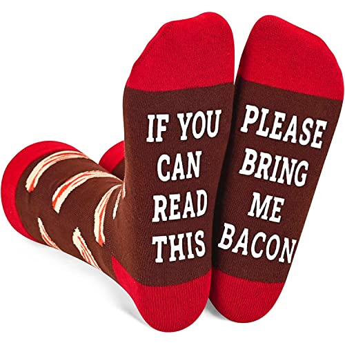 Unisex Bacon Socks, Bacon Lover Gift, Funny Food Socks, Novelty Bacon ...