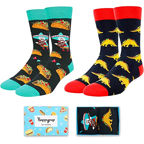 Men's Taco Socks, Mexican Theme Socks, Taco Gifts, Taco Lover Presents ...