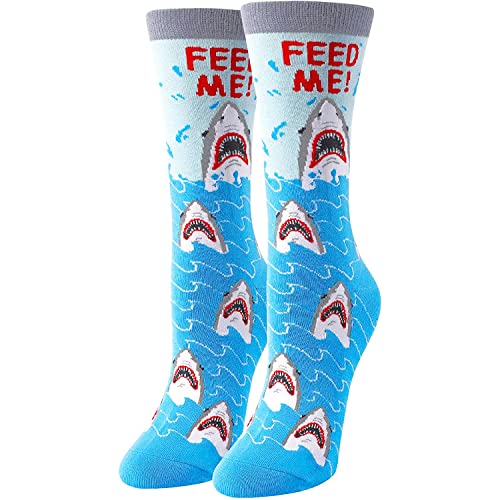 Unique Shark Gifts for Women Silly & Fun Shark Socks Crazy Shark Gifts ...