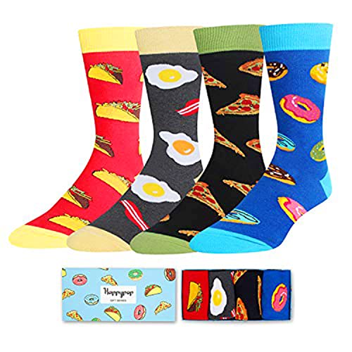 Funny Taco Bacon Pizza Donut Socks for Men, Food Socks, Novelty Food G ...