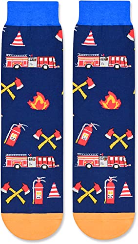Firefighter Gifts for Men, Cool Fireman Socks, Fire Dept Gifts, Fire C ...