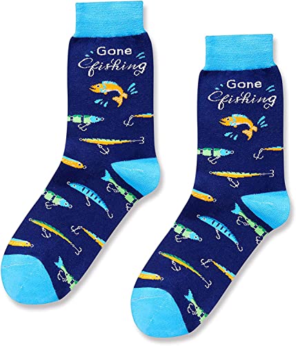 Novelty Fishing Socks for Men who Love to Fishing, Funny Gifts for Fis ...