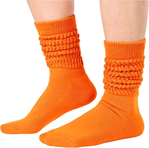 Funny Orange Socks for Women Teen Girls, Orange Slouch Socks, Orange S ...