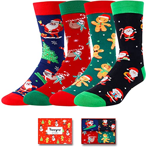 Funny Gnome Sloth Gingerbread Socks for Men, Stocking Stuffers, Novelt ...