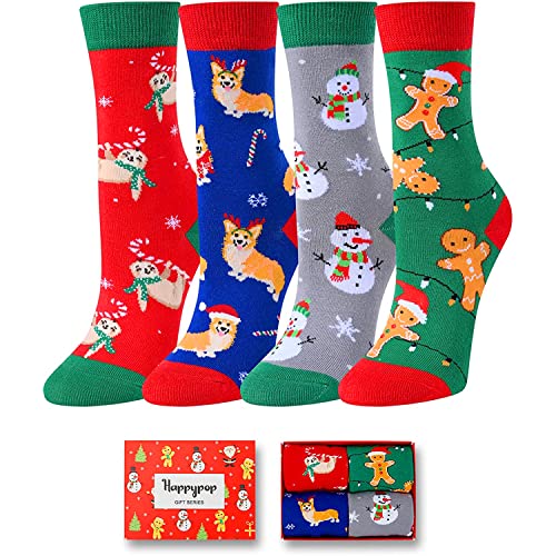 Kids' Novelty Unique Christmas Socks Gifts-4 Pack – Happypop