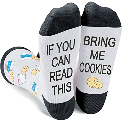 Unisex Cookie Milk Socks, Cookie Milk Lover Gift, Funny Food Socks, No ...