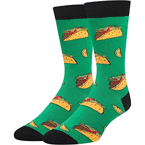 Men's Food Socks, Taco Socks, Mexican Theme Socks, Taco Gifts, Taco Lo ...