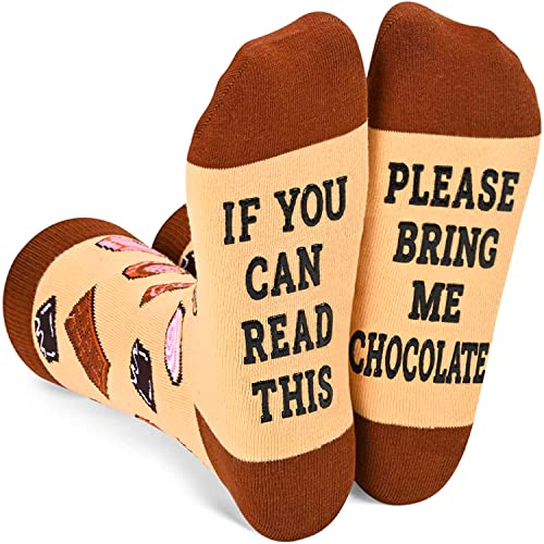 Unisex Chocolate Socks, Chocolate Lover Gift, Funny Food Socks, Novelt ...