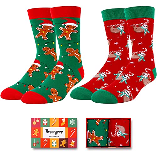 Funny Gingerbread Sloth Socks for Men, Stocking Stuffers, Novelty Chri ...